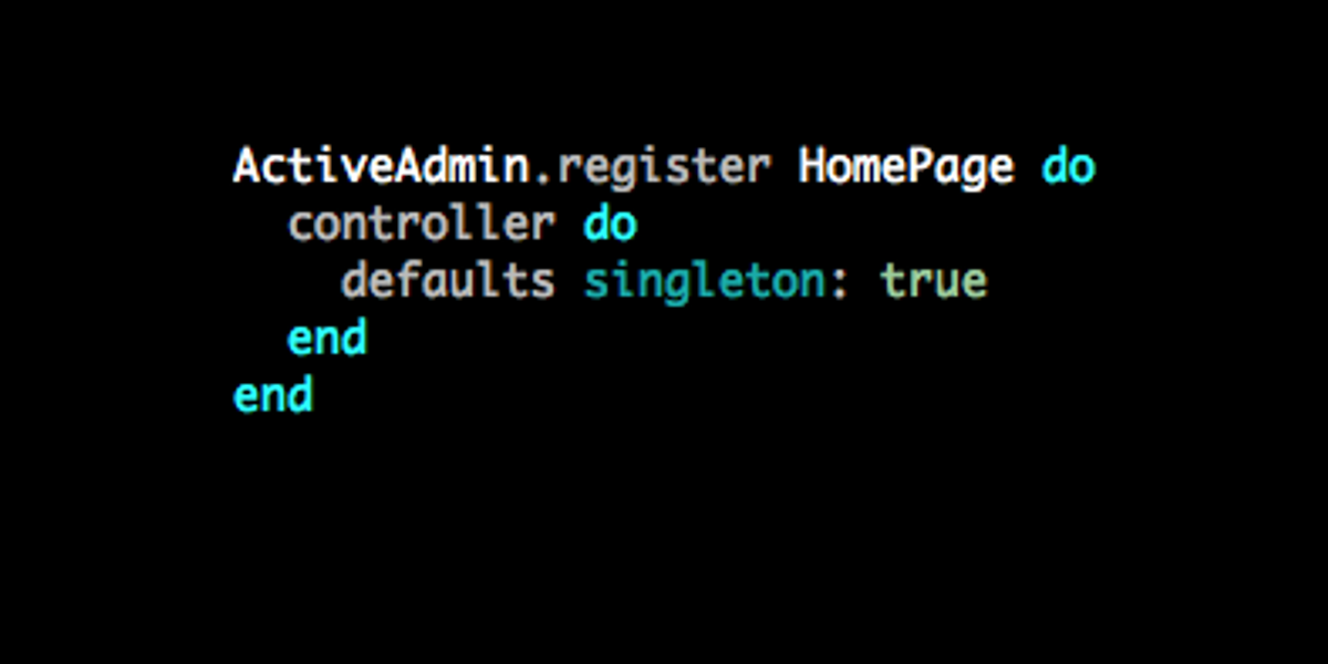 How to Handle Singletons in ActiveAdmin | Viget