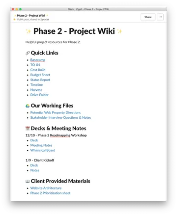 The Case For Project Wikis | Viget